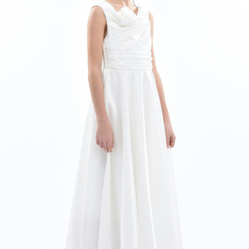 White Lenelle Rose Applique Gown – Maisonette