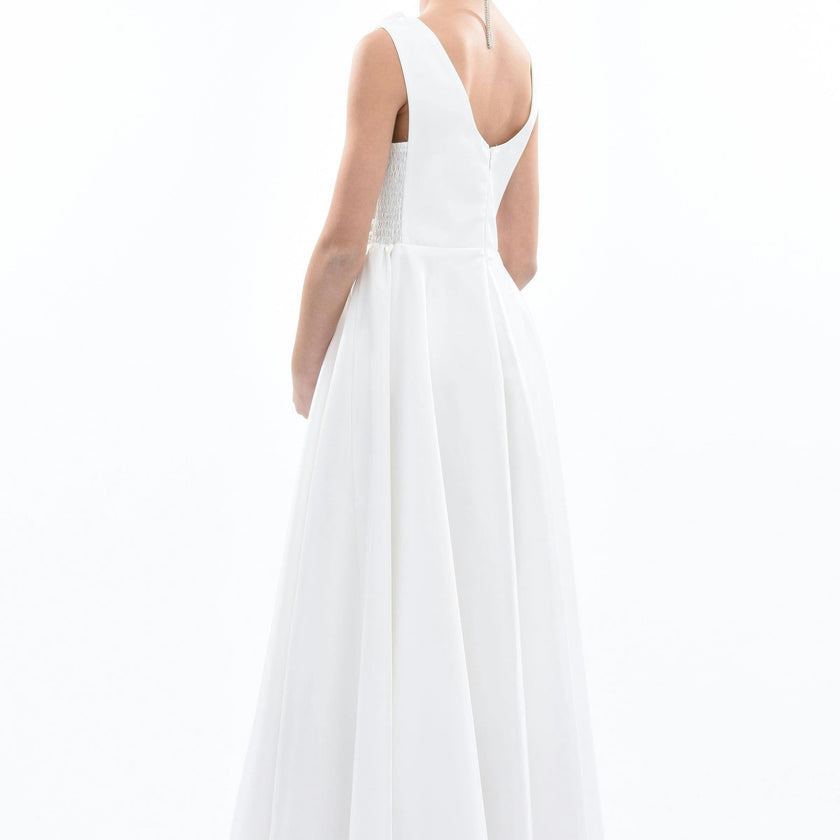 White Lenelle Rose Applique Gown – Maisonette