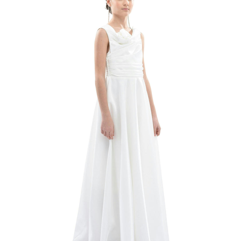 White Lenelle Rose Applique Gown – Maisonette